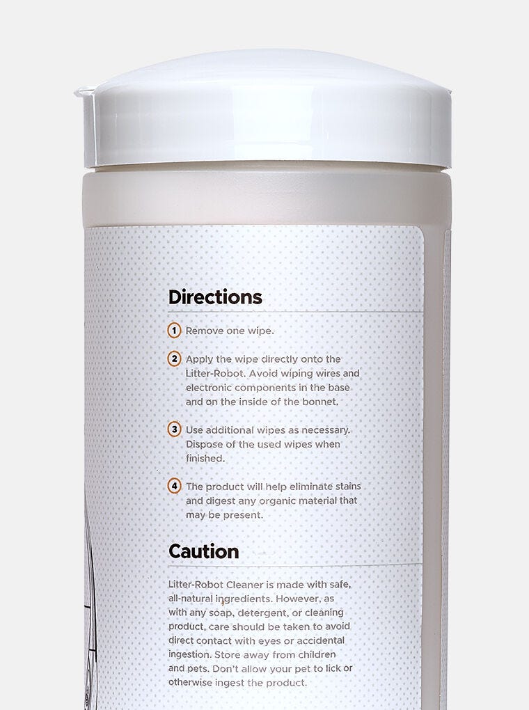 Cleaner Wipes by Whisker | Pet-Safe Litter Box Wipes | Litter-Robot